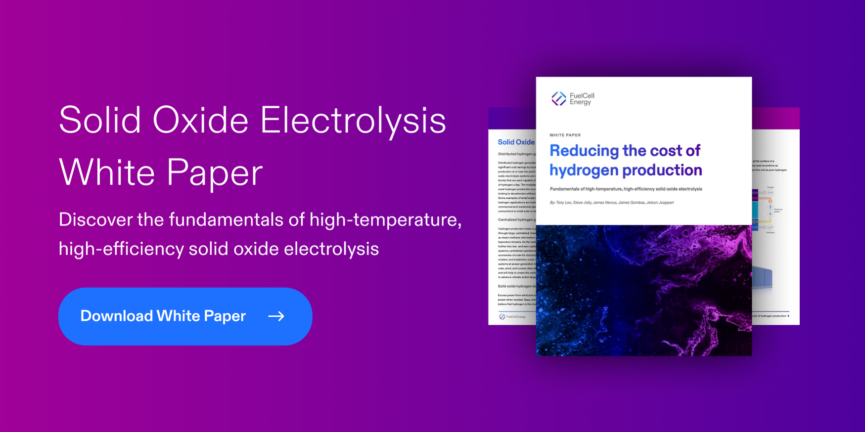 White Paper: Reducing the cost of hydrogen production